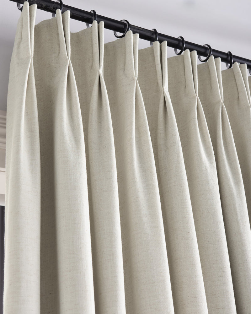 Sally 100% Blackout Linen Blend Custom Curtain