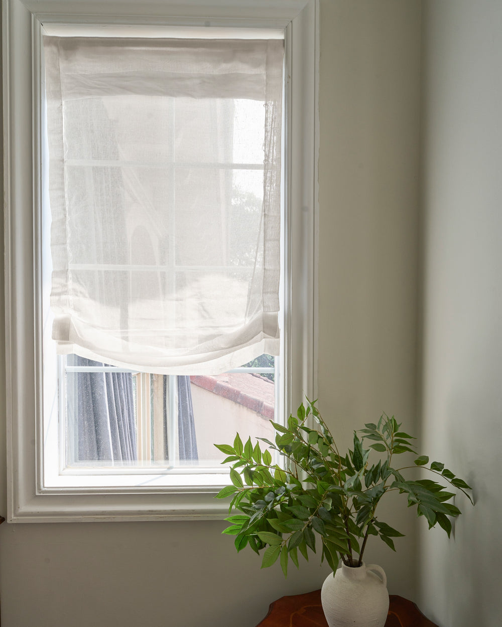 Yarn Sheer Relaxed Custom Roman Shade