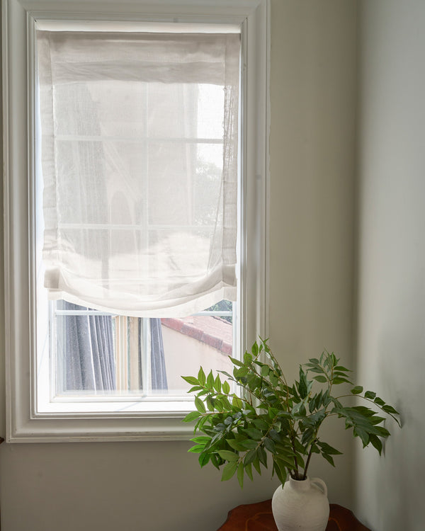 Yarn Sheer Relaxed Custom Roman Shade