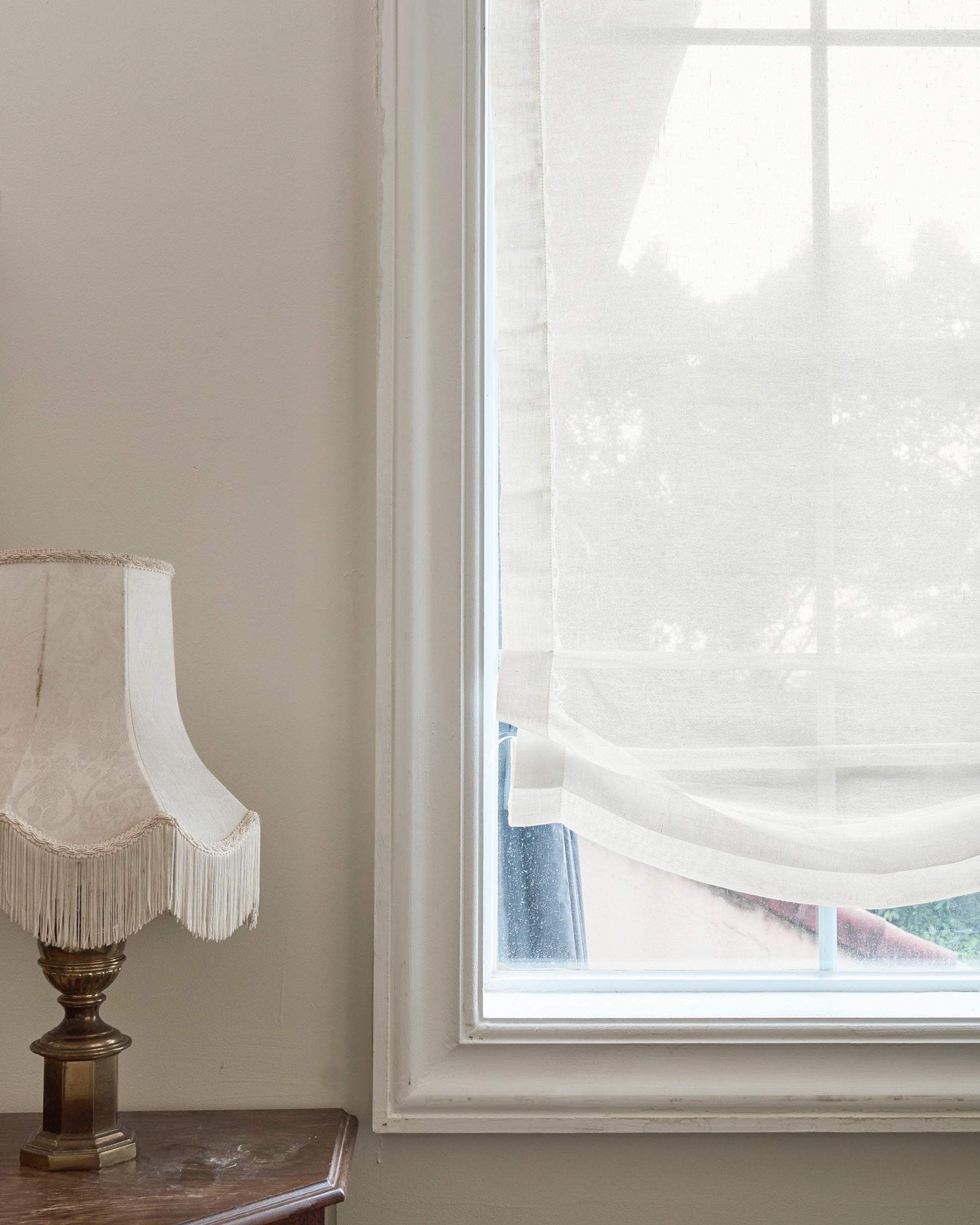 Yarn Sheer Relaxed Custom Roman Shade